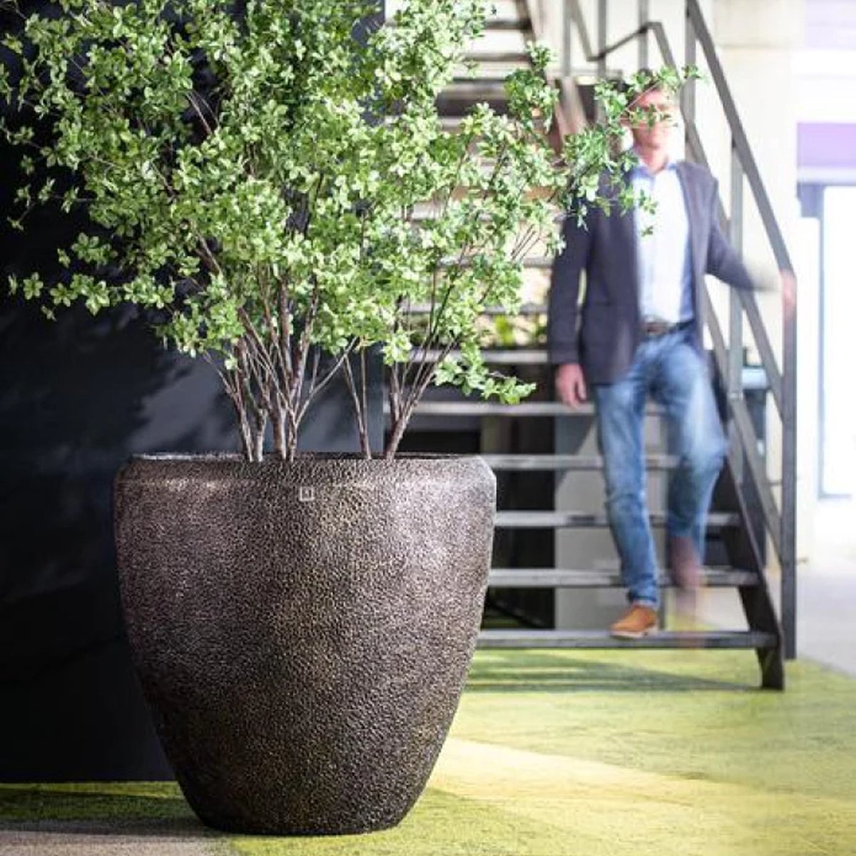 Luxe Plantenpot XXL | Brons Koper Patina Look | Grote bloempot voor ...