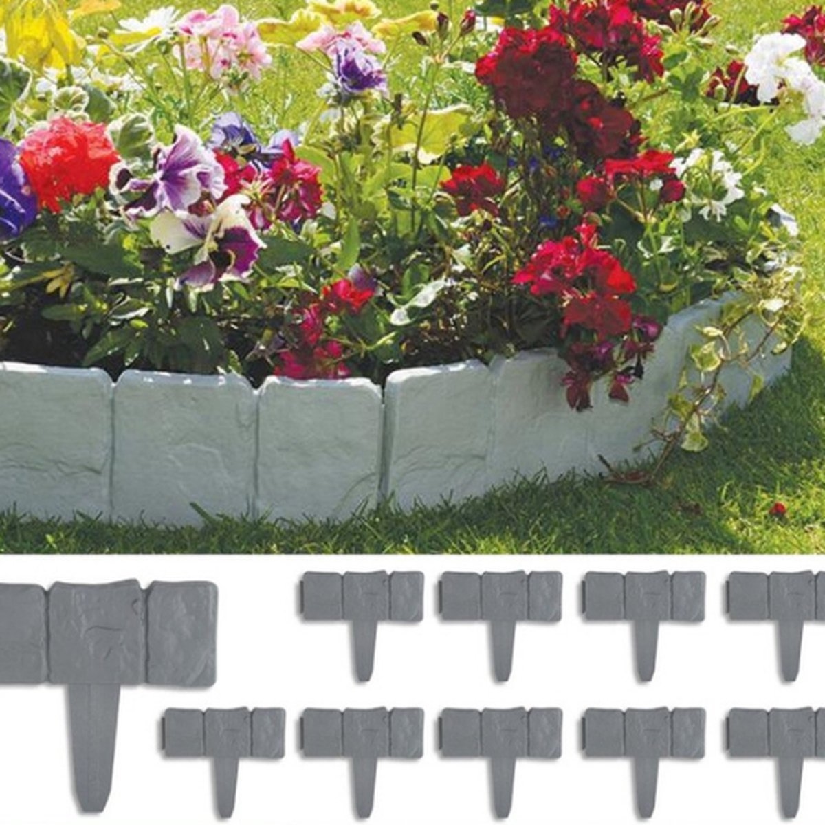 Bolture Kunststof Stenen Hek - Borderrand - Tuin Afboording - Tuin ...
