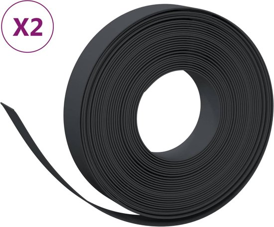 vidaXL Tuinranden 2 st 10 m 10 cm polyetheen zwart | bol.com