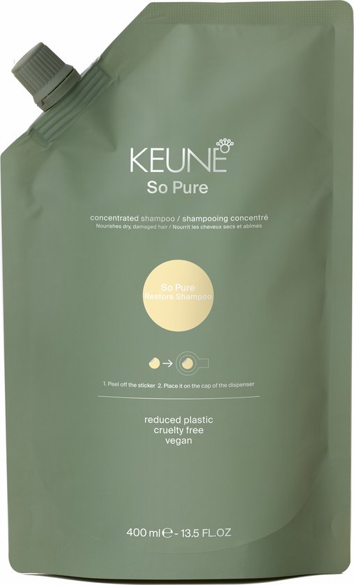 Keune - So Pure Restore Shampoo Refill - 400ml - Voor droog en ...