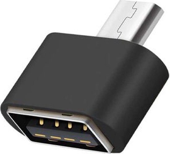 USB A naar Micro USB Adapter - OTG-MICRO1 - Zwart | bol.com