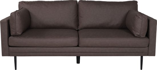 Boom bank 3 persoons PU kunstleer bruin. | bol.com