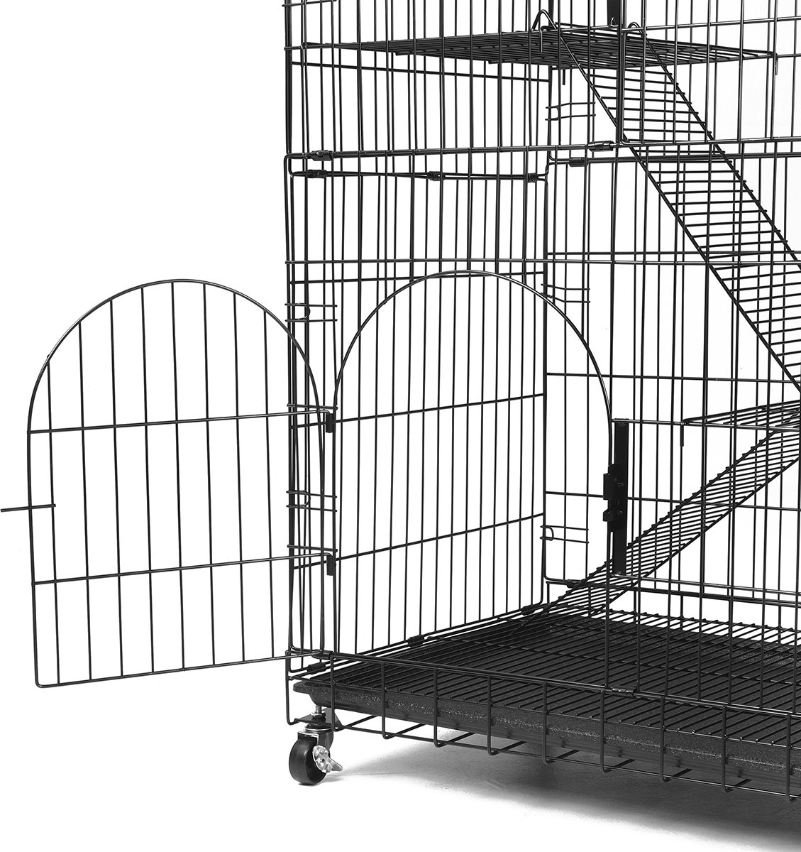 Kattenbench met 3 niveaus - 76 x 52 x 117cm - Kattenverblijf Kattenkooi ...