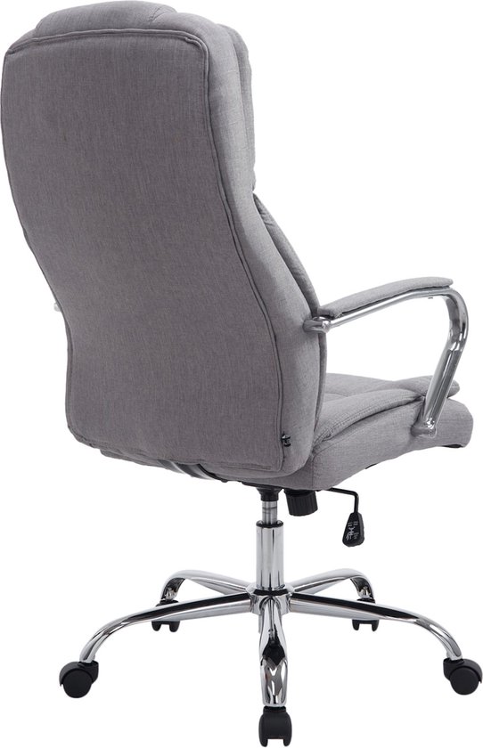 Ergonomische Bureaustoel Nerina - In hoogte verstelbaar - Lichtgrijs - Op wieltjes -... | bol.com
