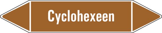 Cyclohexeen leidingmarkering op vel 252 x 52 mm - 3 per vel | bol