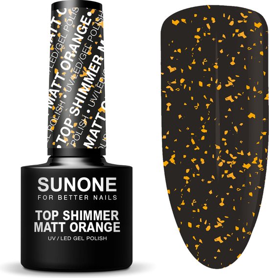 SUNONE UV/LED Top Shimmer Matt Orange 5ml. - Transparant, Oranje ...