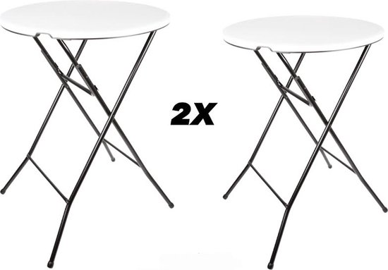 2x stevige Statafels - Partytafel - Robuust en Weersbestendig - Inklapbaar - 80cm x... | bol