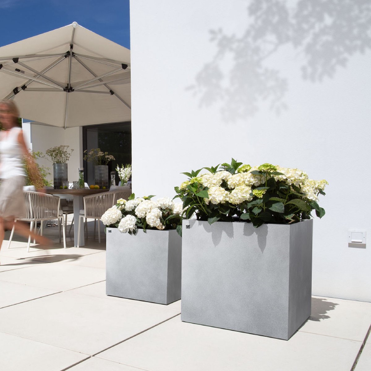Luxe Plantenpot XL | Beton look | Grote bloembak voor buiten | Division ...