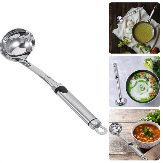 Cheqo® Sauslepel - RVS - Vaatwasmachinebestendig - Soeplepel - 29.5 cm ...