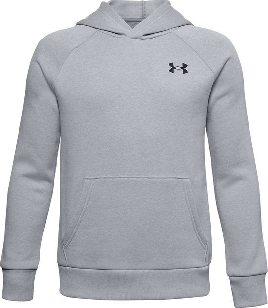 UA RIVAL COTTON HOODIE-Mod Gray Light Heather / / Black | bol.com