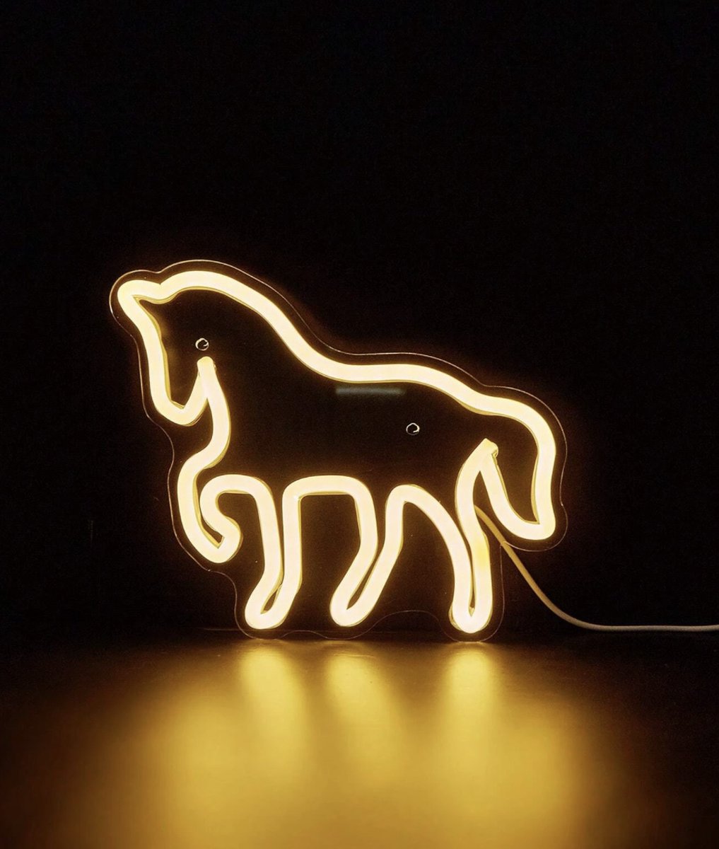 Neon verlichting paard - Paard - Horse - Neon wandlamp - Neon ligt ...