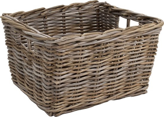 Rieten opbergmand - Groot - Het Mandenhuys | bol.com