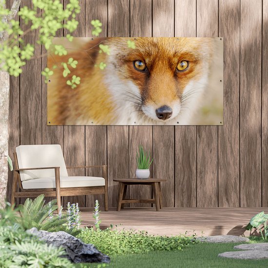 Gards Tuinposter Vossenkop met Bruine Ogen - Vos - 160x80 cm - Tuindoek ...