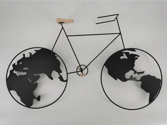Metalen Wanddecoratie Fiets (74 x 10 x 43.5 cm) | bol.com