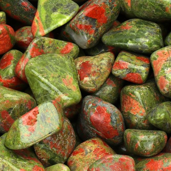 Trommelstenen Unakiet - Oranje/Groen - 1000 gram | bol.com