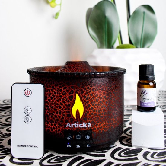 Articka 360ml Vulkaan diffuser met afstandsbediening & Lavendel olie ...