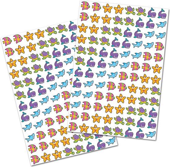Onderwater Dieren Stickervellen - Zeedieren Stickers - Stickers Kinderen - Knutselen... | bol.com