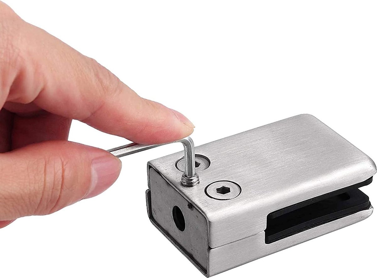 8 x glasdragers glashouder roestvrij staal glasklem rechthoekig voor 8 ...