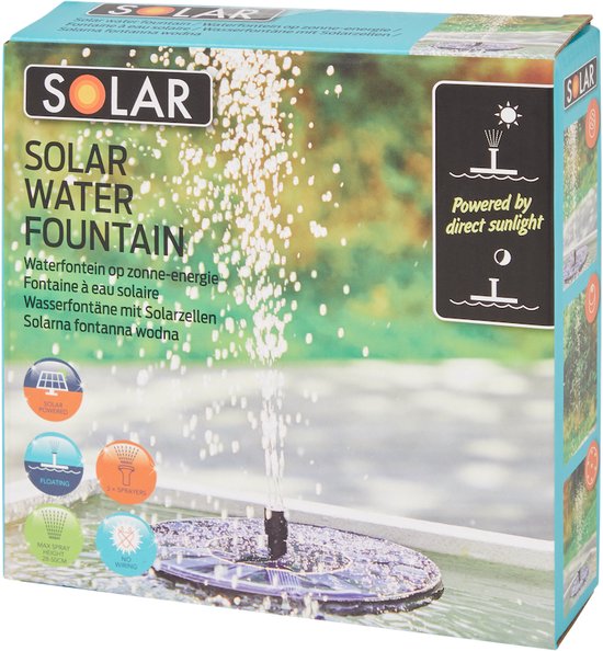 Solar Fontein op Zonne Energie ⌀160mm – Solar Vijverpomp met ...