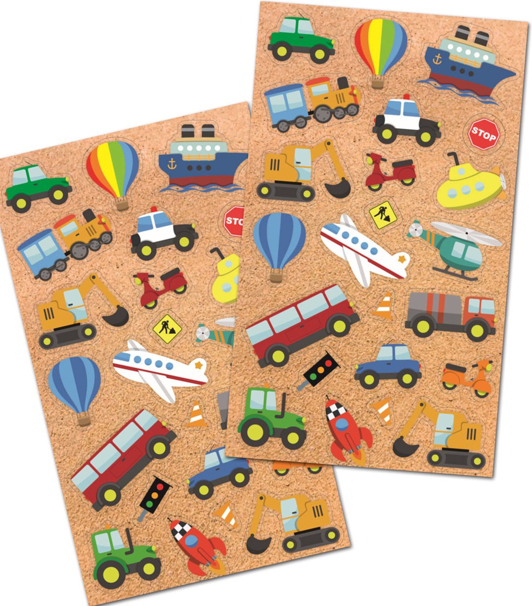 Voertuigen Stickervellen - Stickers Voertuigen - Stickervellen Kinderen ...