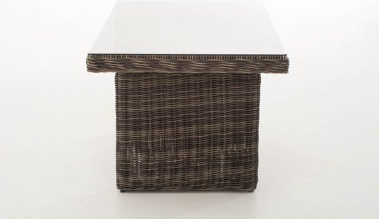 Tuintafel deluxe - Glastafel rotan wicker - Tuinmeubelen - Eettafel ...