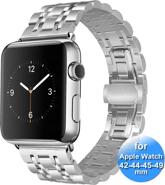 Bandje geschikt voor Apple Watch - RVS Stainless Steel - 42/44/45/49mm ...
