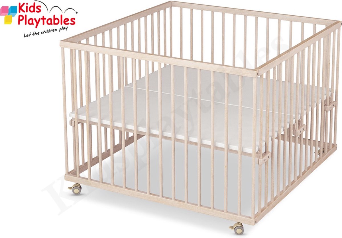 SÄMANN® Baby Box Premium 100x100 Naturel met In hoogte Verstelbare ...