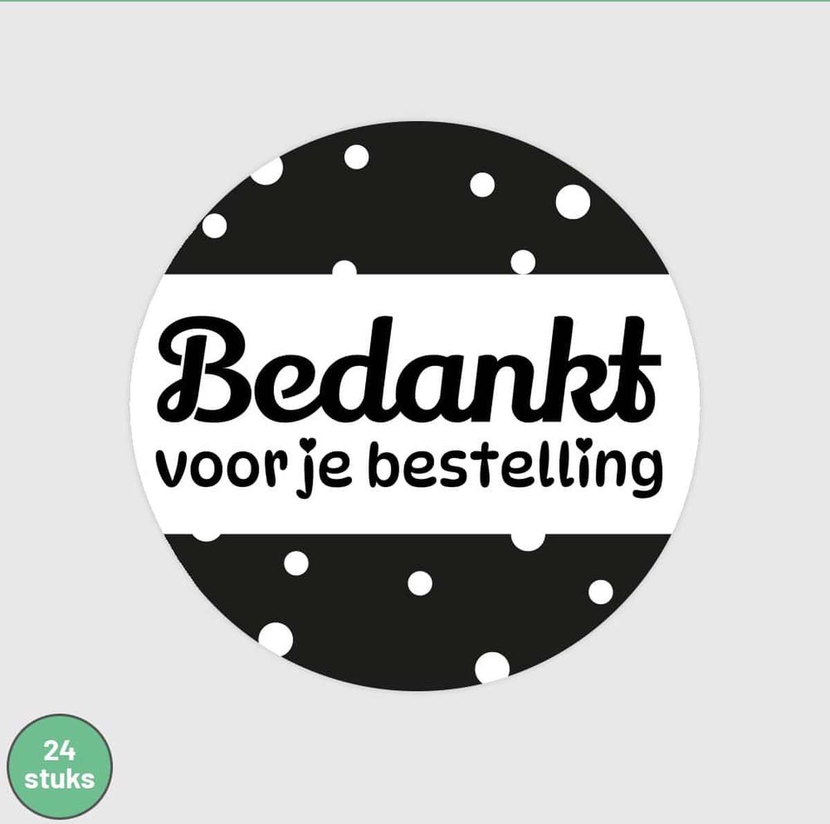 24 Sluitstickers Bedankt voor je bestelling - Bedankt Stickers - Sluitzegel bedankt... | bol.com