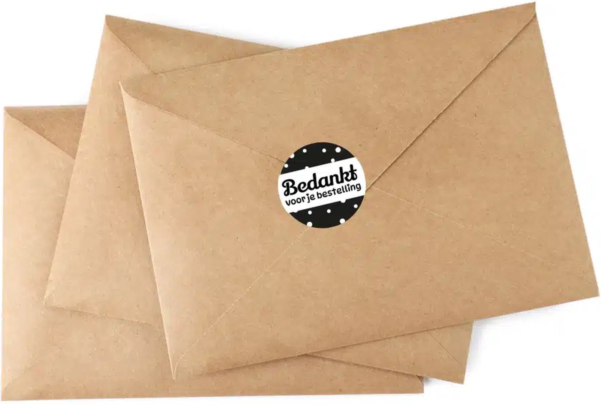 24 Sluitstickers Bedankt voor je bestelling - Bedankt Stickers - Sluitzegel bedankt... | bol.com