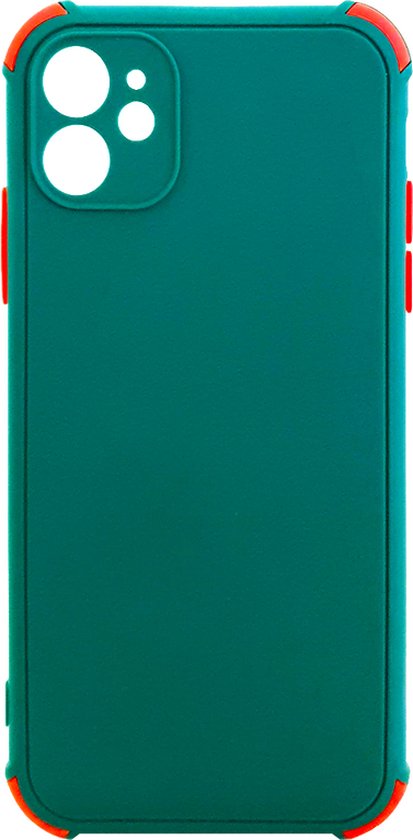 Apple iPhone 12 Pro - Siliconen Backcover met rode accenten ...