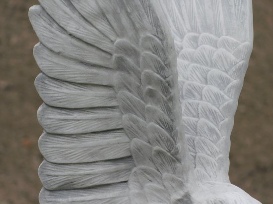 Tuinbeeld adelaar groot steen, met vleugels omhoog | bol