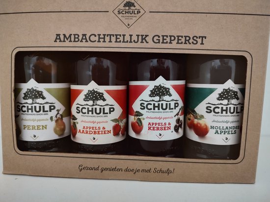 SCHULP | Cadeau pakket | Perensap, Appelsap, Appel kersensap, Appel ...