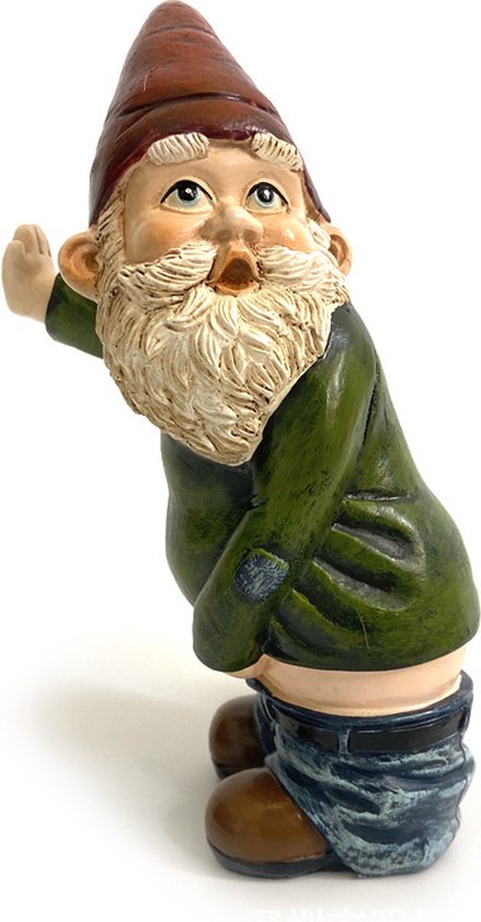 Kamer 5 Dronken Tuinkabouter - Plassende kabouter - Groot 14 cm | bol