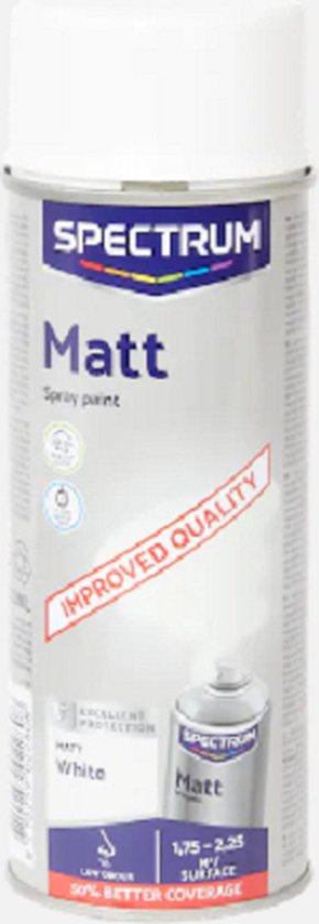 Spectrum - matte spuitverf - wit | bol