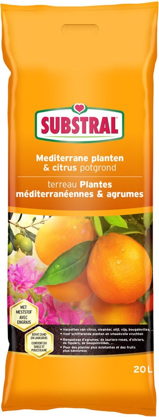 Substral Potgrond Voor Mediterrane Planten & Citrus 20L | bol