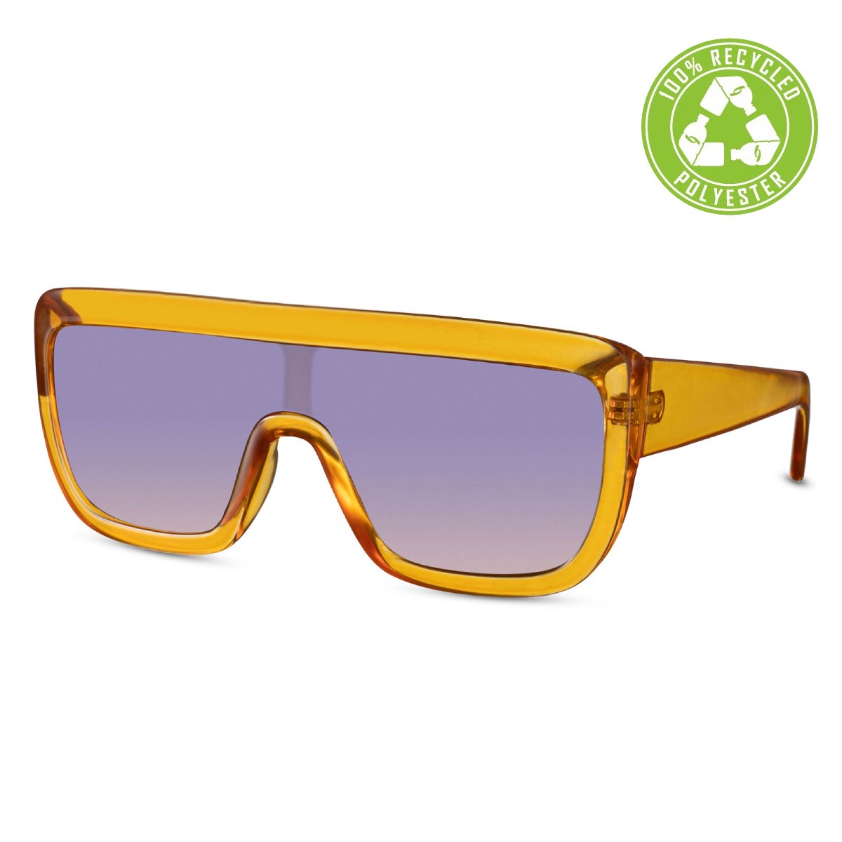 P&B® – Retro Zonnebril - Oranje Zonnebril - Paarse Lenzen - Festival ...