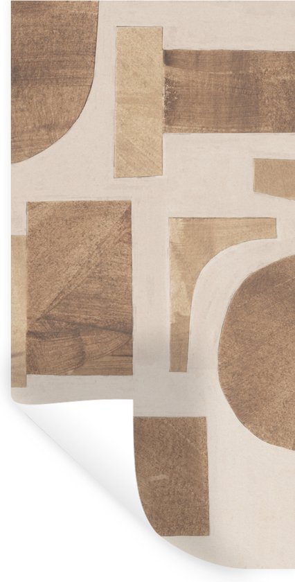 Muurstickers - Sticker Folie - Vormen - Abstract - Puzzel - Hout ...