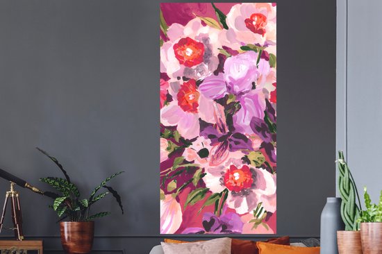 Muurstickers - Sticker Folie - Roze - Orchidee - Bloemen - Kleuren - Botanisch -... | bol