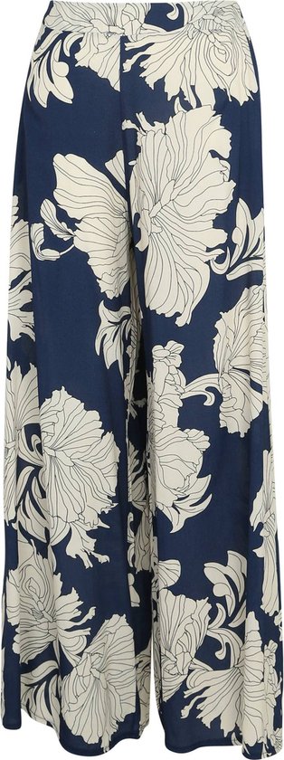 Cassis Kick-flare broek in viscose met Japanse bloemenprint | bol.com