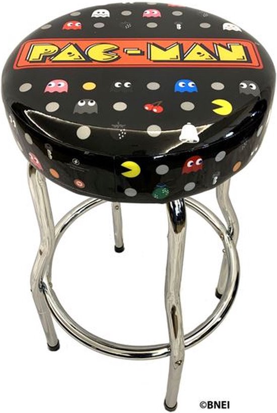 Arcade1Up Pac-Man Stool - Verstelbare kruk - Chromen stalen frame | bol