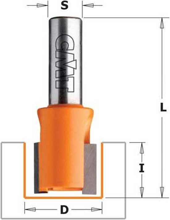 CMT - Sponning- en kantenfrees met schuine snijkoppen, HW - Frees ...