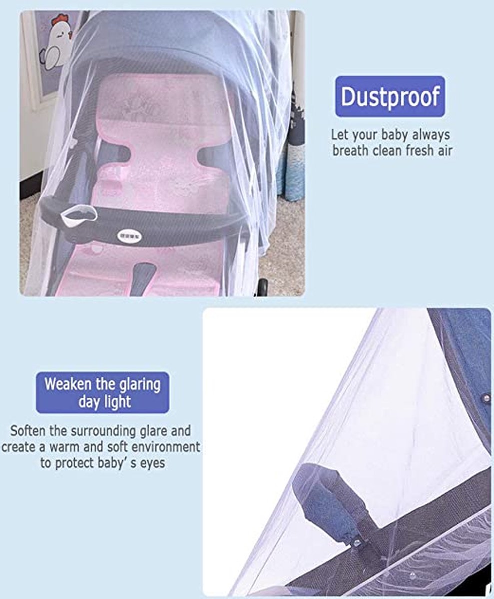 Klamboe voor Baby - Klamboe, Reisklamboe / Baby Buggy Anti Muggen ...