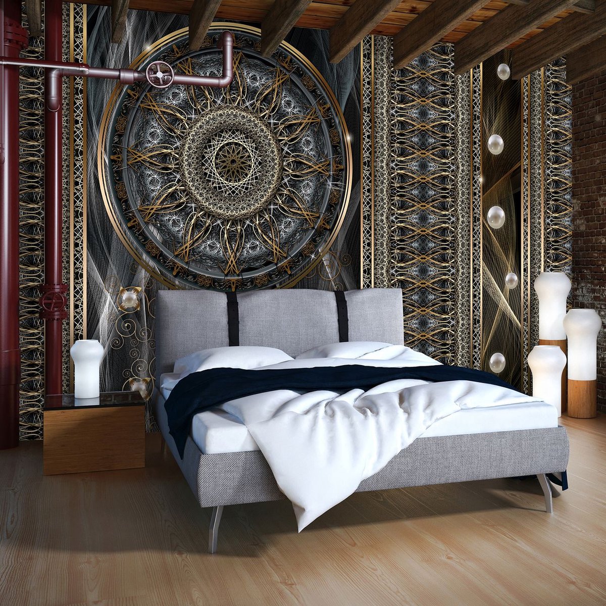 Fotobehang - Vlies Behang - Mandala in Ornament - 254 x 184 cm | bol.com