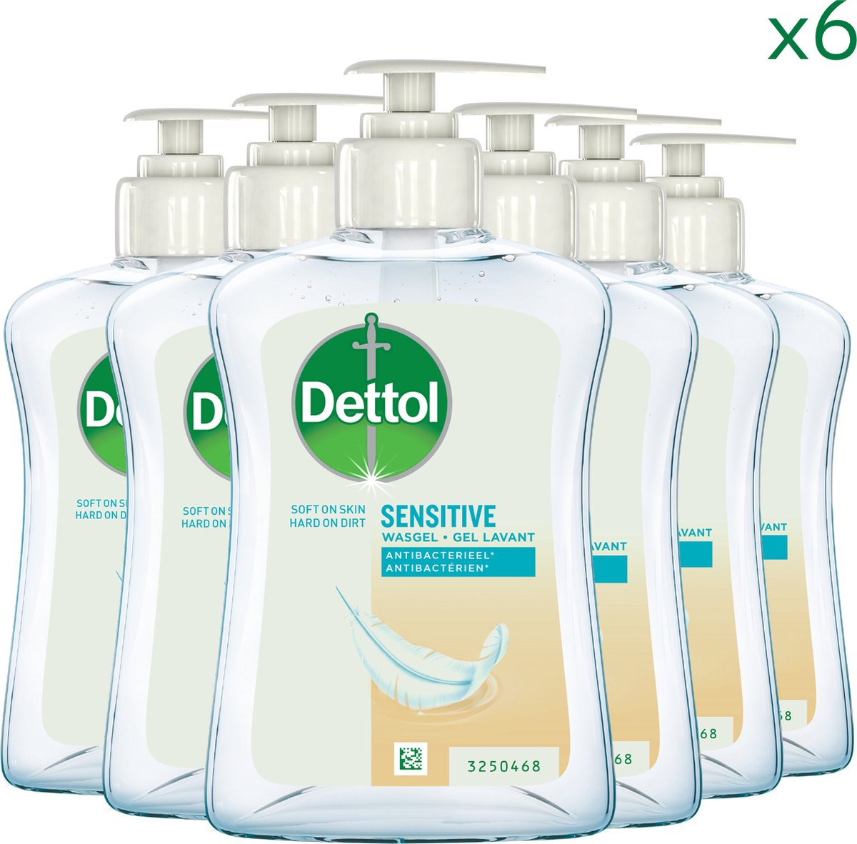 Dettol Handzeep - Antibacterieel - Gevoelige Huid - 250ml x6 ...