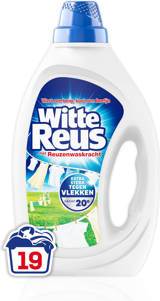 Witte Reus Gel - Vloeibaar Wasmiddel - Voordeelverpakking - 6 x 19 ...