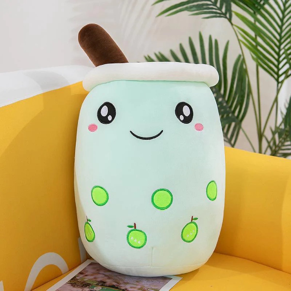 Kawaii Kussen - Bubble Tea Knuffel XXL - Boba Knuffel - Baby Blauw ...