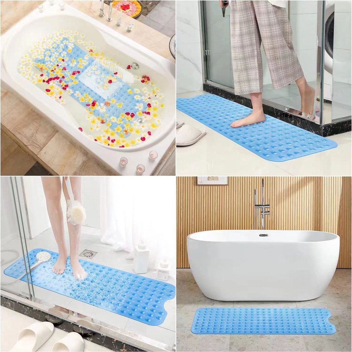 FOXSPORT Badmat Antislip - Antislipmat Badmat voor Bad & Douche - Anti ...