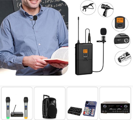 Draagbare Ontvanger - Bodypack Zender - Microfoon Transmitter - Mini ...