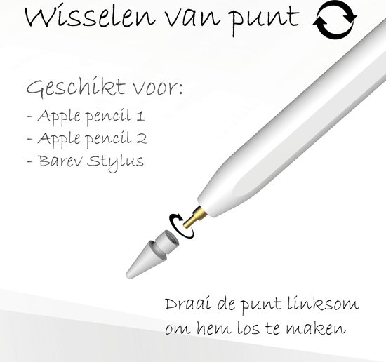 Barev Stylus punten - geschikt voor Apple pencil 1 & 2 – replacement ...