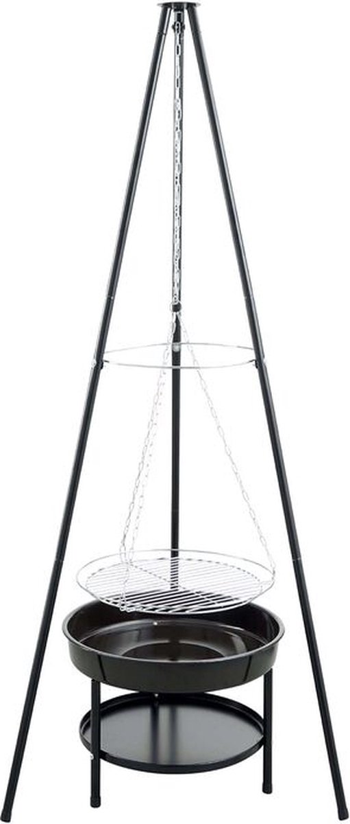 RedFire barbecue driepoot met vuurschaal 148 cm zwart | bol.com